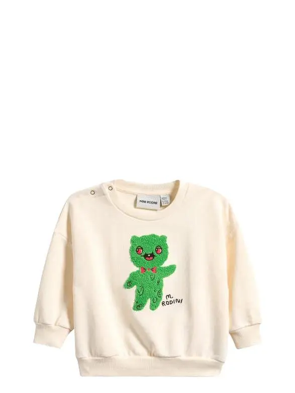MINI RODINI Organic Cotton Sweatshirt - Off-white