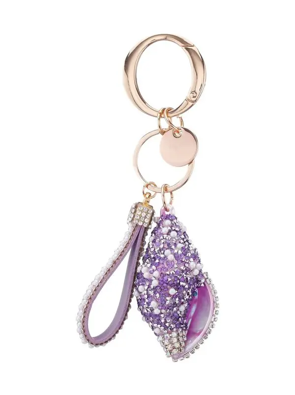 Nina Conch Shell Bag Charm - Lilac