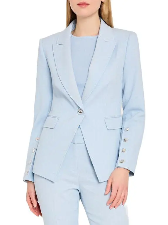 TAHARI ASL Single-button Blazer - Ice Blue