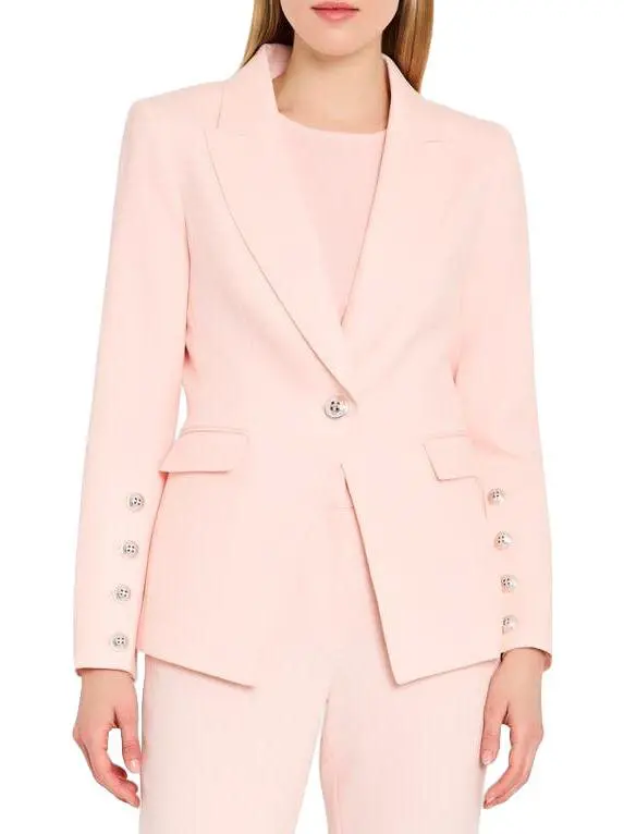 TAHARI ASL Single-button Blazer - Tea Rose