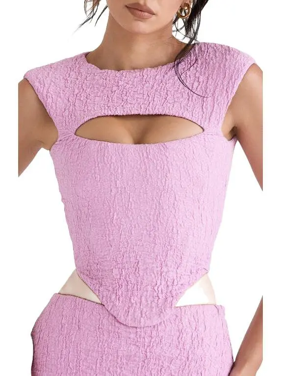 House Of Cb Paola Corset Top - Pink