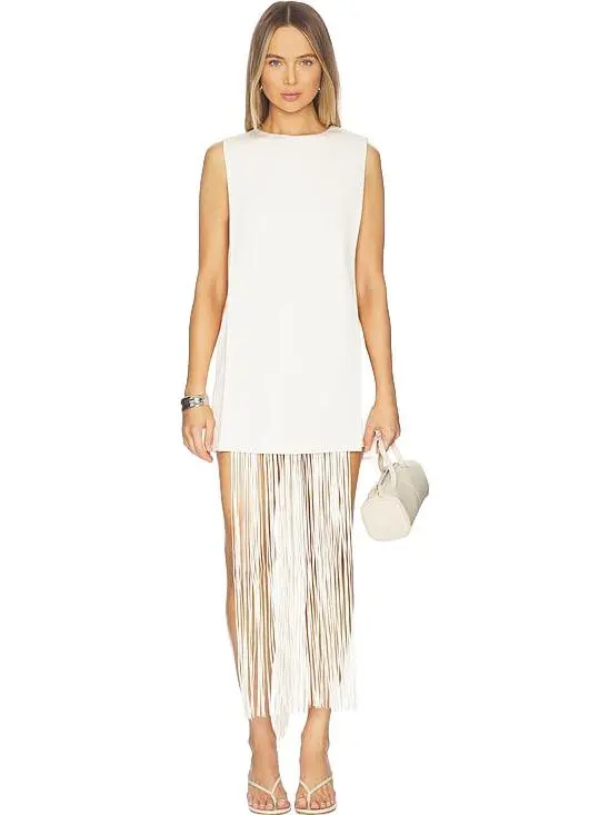 Alexis Mackenzie Fringe Dress - Off White