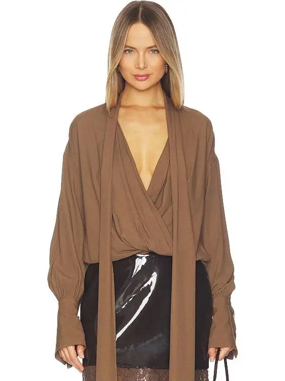 Blumarine Marocaine Top - Toffee Brown