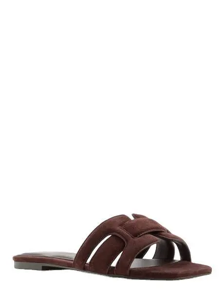 Aldo Elenaria Slide Sandal - Dark Brown