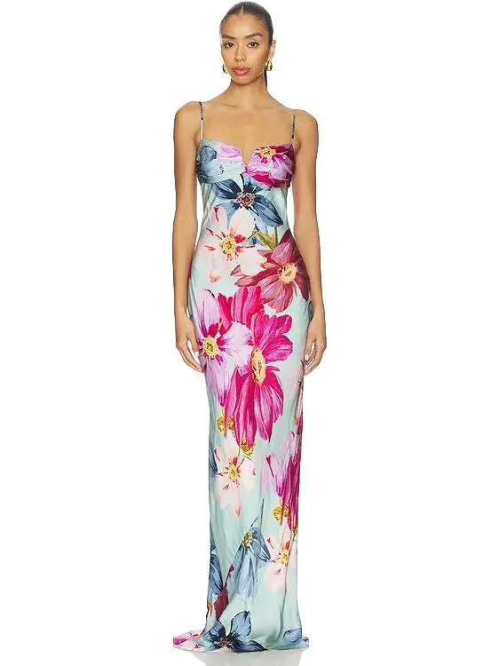 Amanda Uprichard Ira Maxi Dress - Blue Multi
