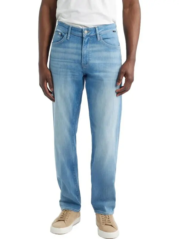 MAVI Zach Straight Leg Jeans - Light Foggy Feather Blu