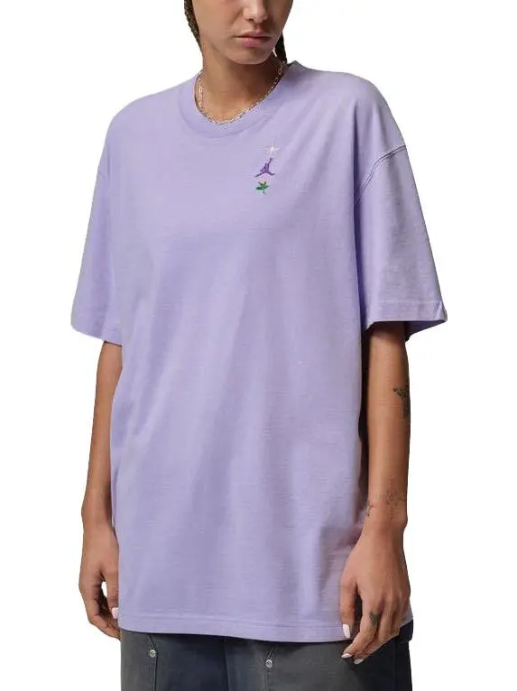 JORDAN Oversized Cotton T-shirt - Hydrangeas
