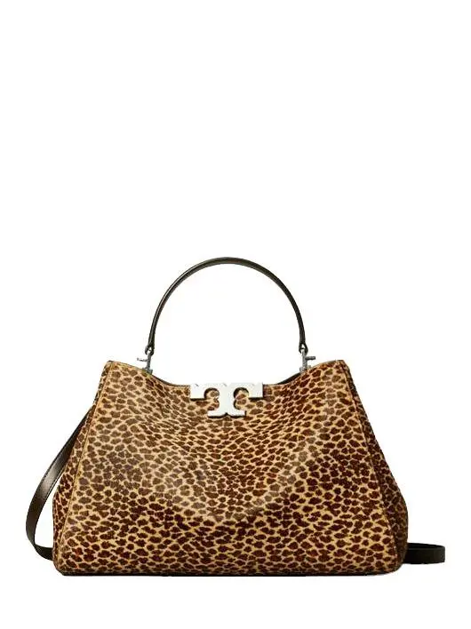 Tory Burch Eleanor Calf Hair Satchel - Brown Multi