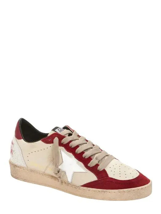 GOLDEN GOOSE Ball Star Sneaker - White Beige/red/white