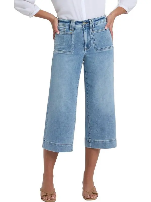 NYDJ Brigitte High-waist Wide-leg Capri Jeans - Mist Springs