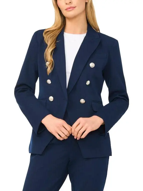 Halogen Double-breasted Blazer - Classic Navy