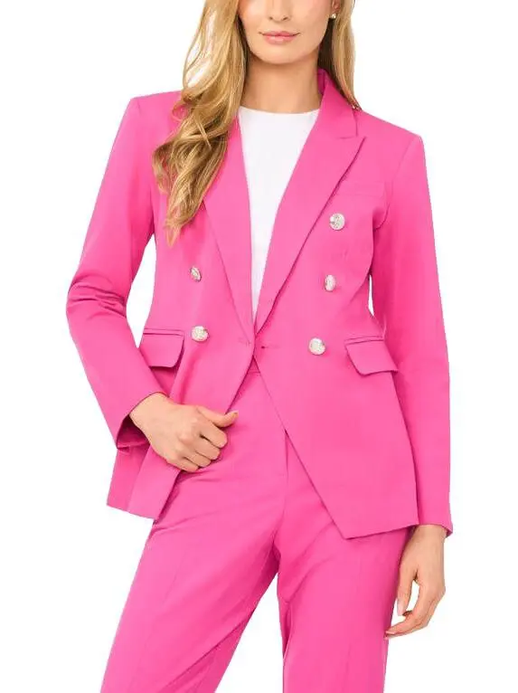 Halogen Double-breasted Blazer - Rose Violet