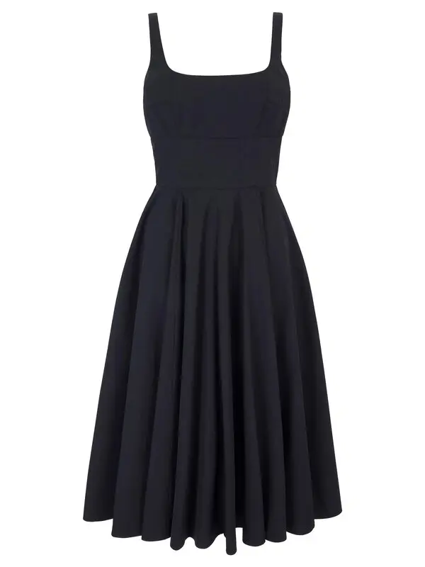 EMILIA WICKSTEAD Fit & Flare Dress - Black