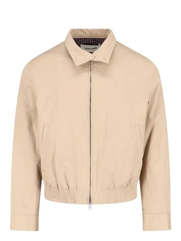 TONYWACK Cotton Bomber Jacket - Beige