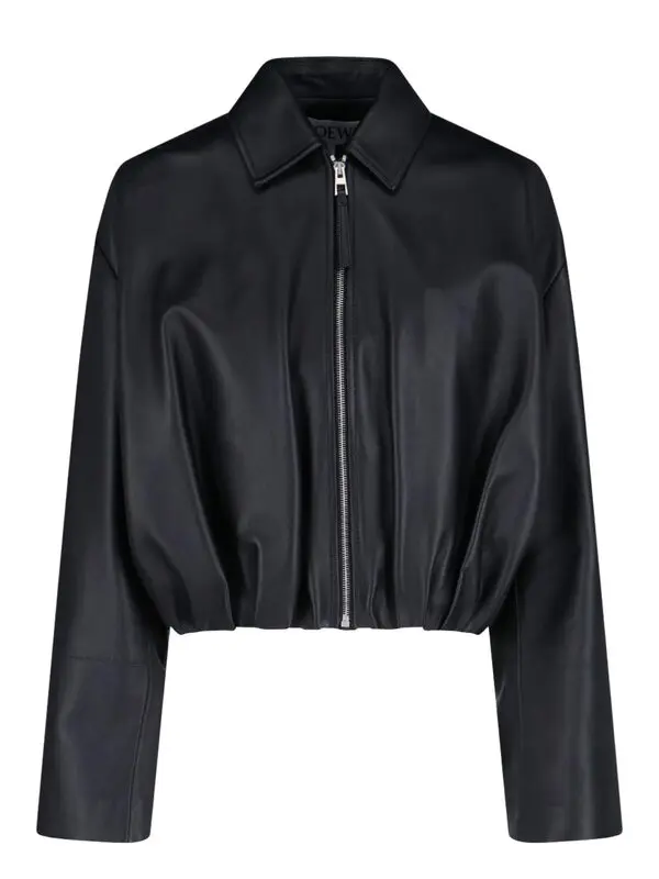Loewe Draped Zip Jacket - Black