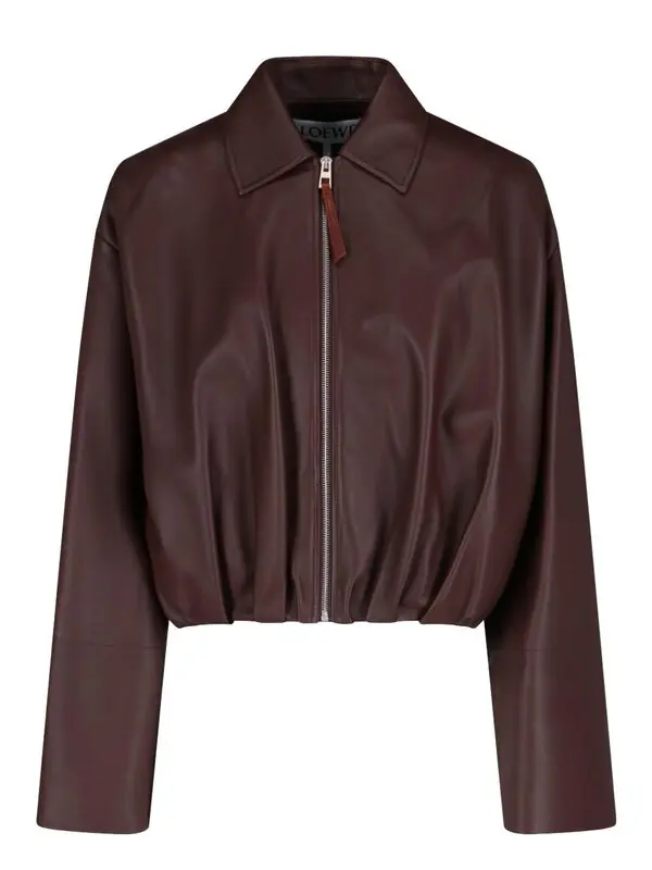 Loewe Draped Zip Jacket - Brown