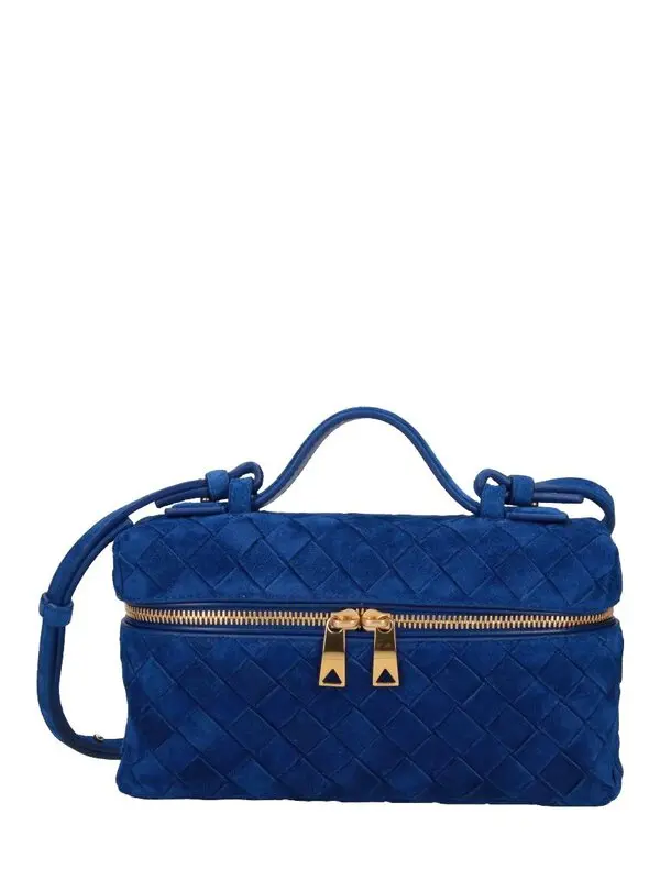 Bottega Veneta Vanity Bag With Intrecciato Pattern - Blue