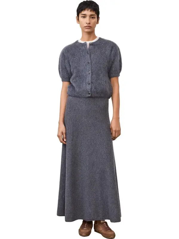 LISA YANG The Lucianne Cardigan - Graphite Brushed