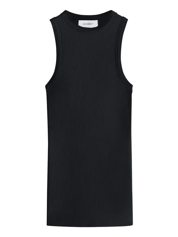 LISA YANG STORE Amya Ribbed Tank - Noir