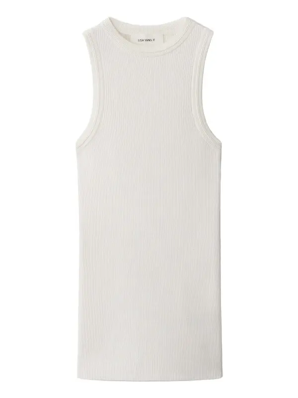 LISA YANG STORE Amya Ribbed Tank - Salt