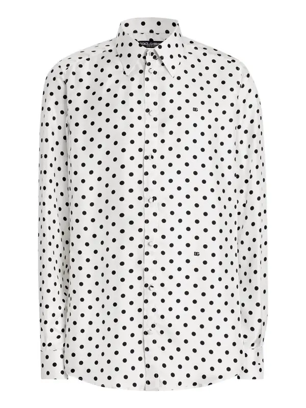 Dolce & Gabbana Polka Dot- Martini Twill Shirt - Print