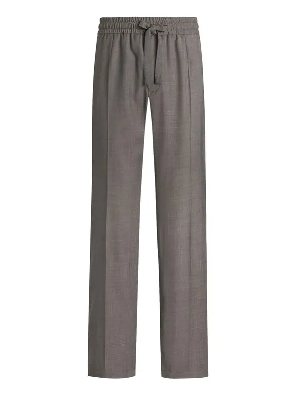 Dolce & Gabbana Bird's Eye Wool Jogging Trousers - Multicolor
