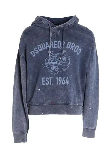 Dsquared2 Cotton Sweatshirt With Logo - Navy