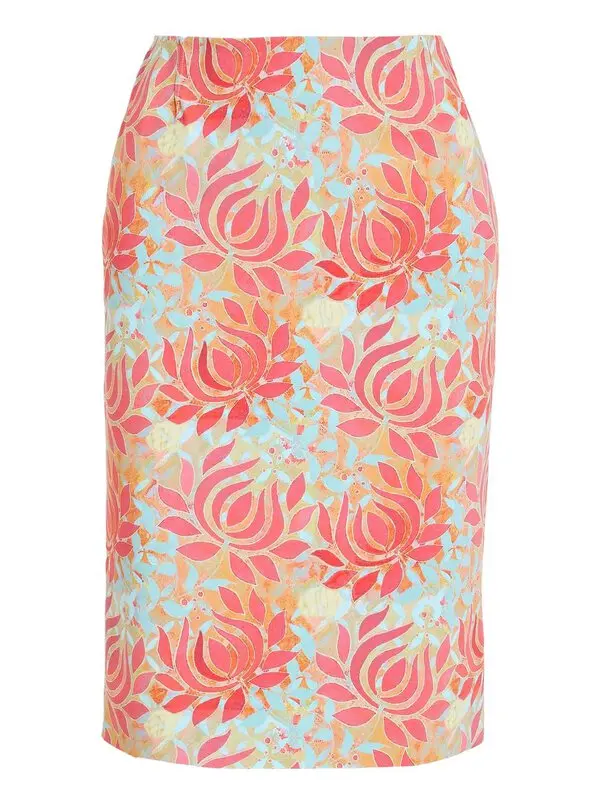 Chiara Boni La Petite Robe Lois Floral-print Stretch-jersey Skirt - Orange