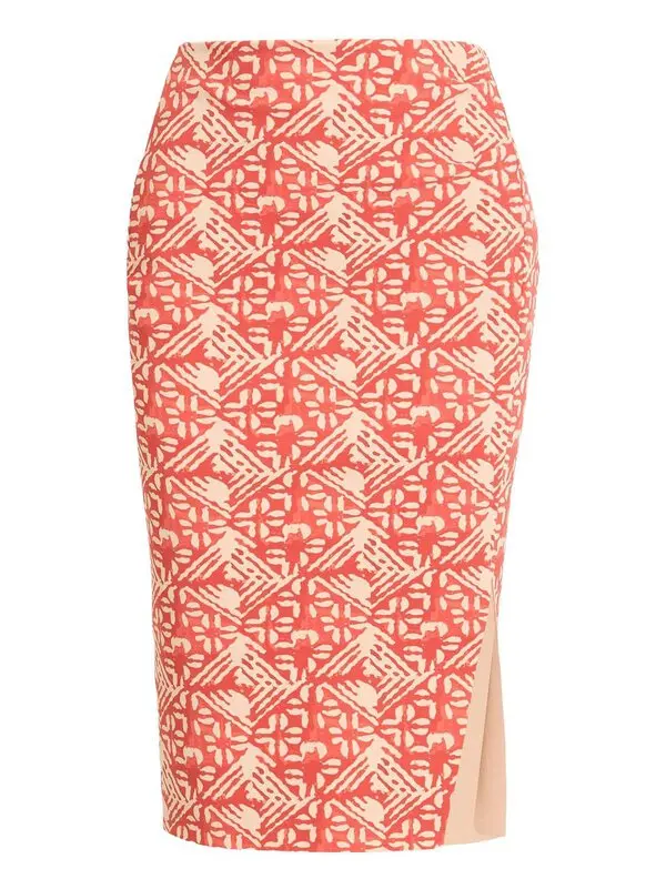 Chiara Boni La Petite Robe Ammar Printed Skirt - Tomato Red
