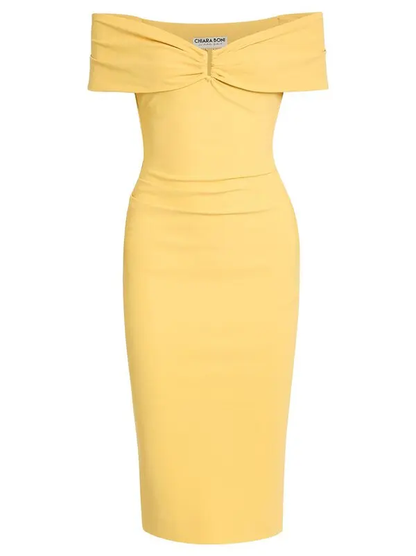 Chiara Boni La Petite Robe Kyoji Off-the-shoulder Dress - Yellow