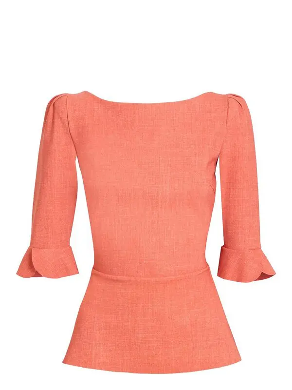 Chiara Boni La Petite Robe Edelmira Printed Top - Orange