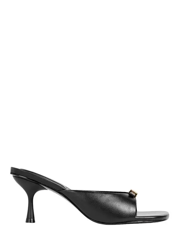 Simkhai Carey Buckled Leather Mules - Black