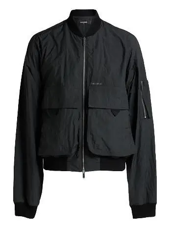 Dsquared2 Bomber Jacket With Logo - Black