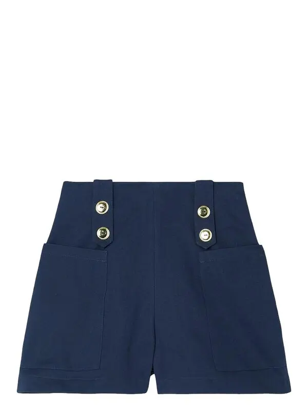 ARTCLUB Vita Marina Cotton-twill Shorts - Navy