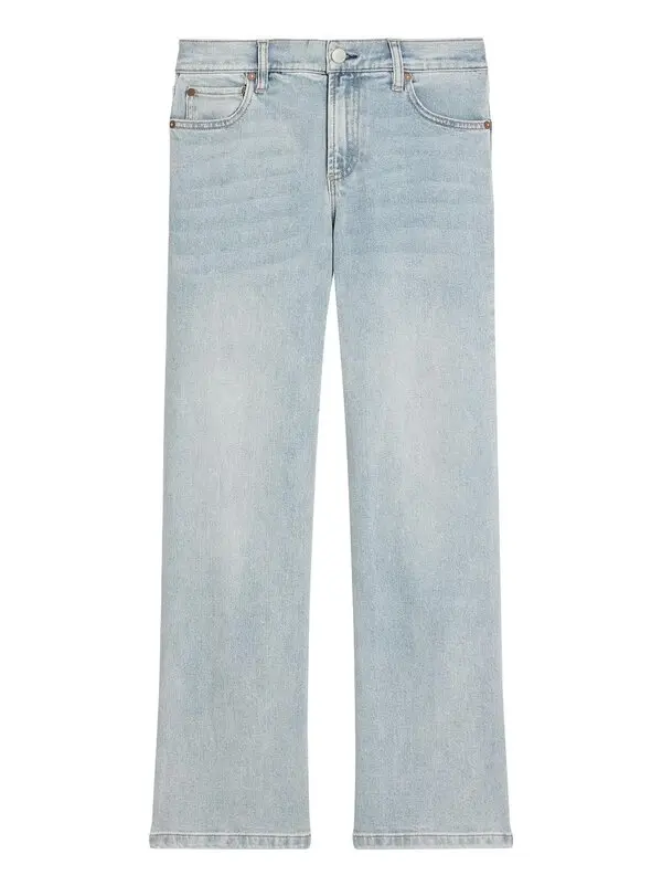 Alice + Olivia Roxie Low-rise Flared Jeans - Light Denim