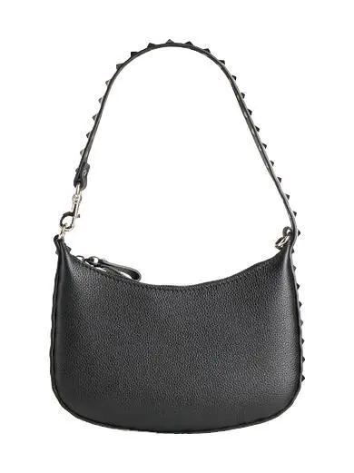 Valentino Garavani Pebbled Leather Baguette - Black