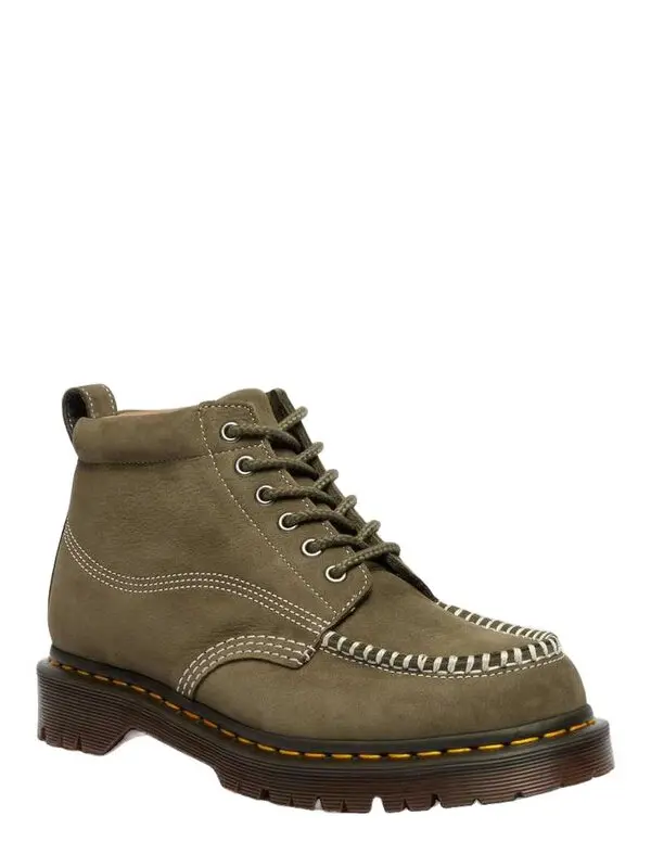 Dr. Martens Lowell Chukka Nubuck Moc Toe Ankle Boots - Green