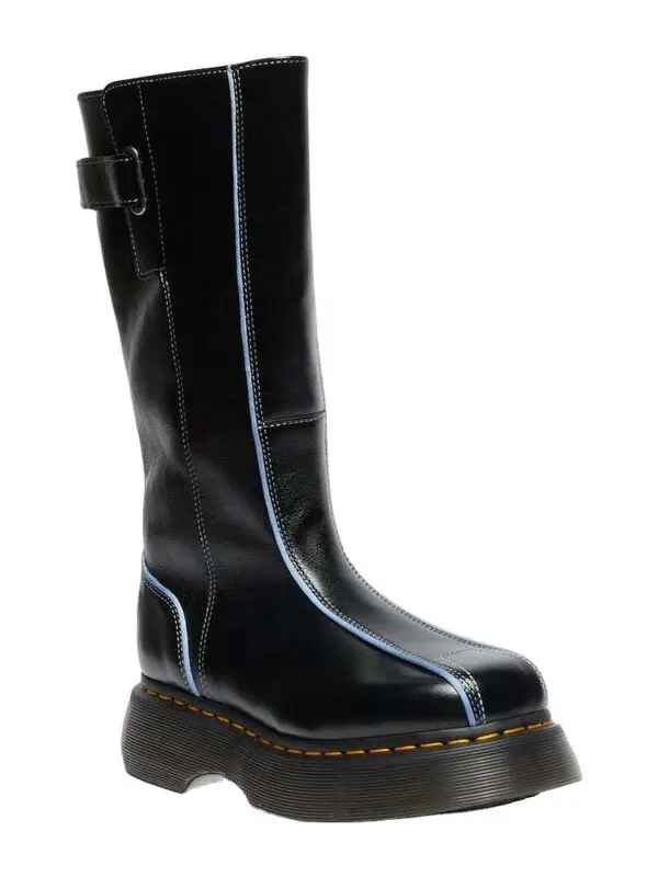 Dr. Martens Buzz Hi Gloss Leather Boots - Black