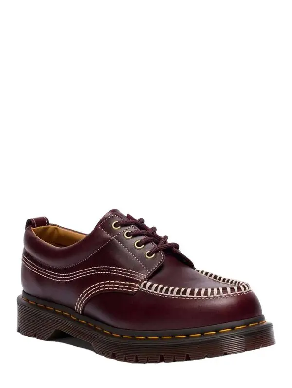 Dr. Martens Lowell Leather Moc Toe Shoes - Red