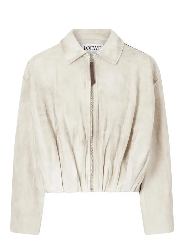 Loewe Cotton-twill Bomber Jacket - Gray