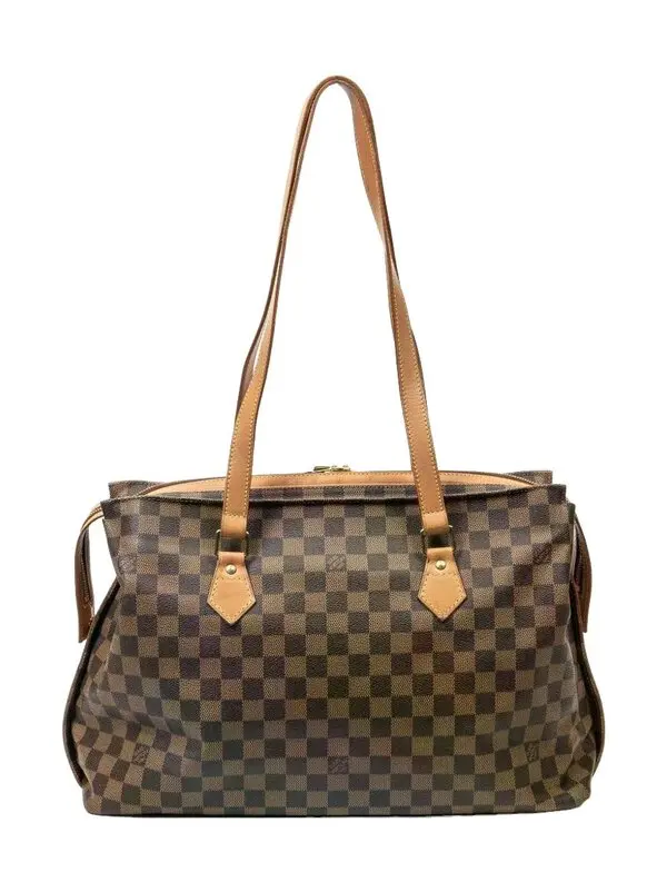 LOUIS VUITTON 1997 Gm Columbine Centenaire Checkerboard Shoulder Bag - Brown