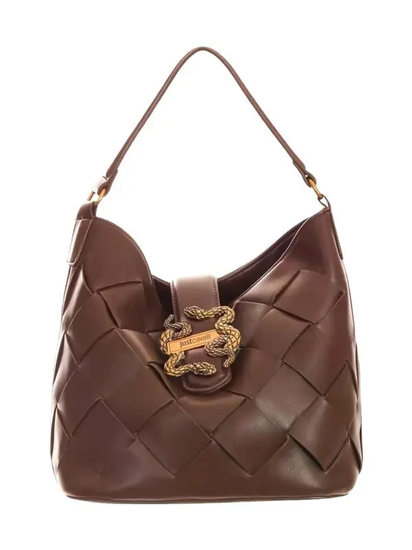 Just Cavalli Woven Design Shoulder Bag - Brown
