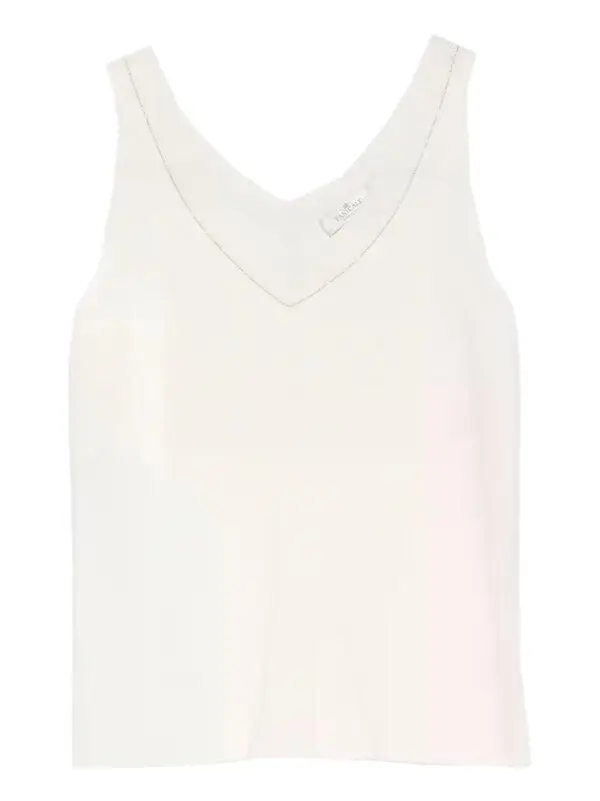 PANICALE V-neck Tank Top - White