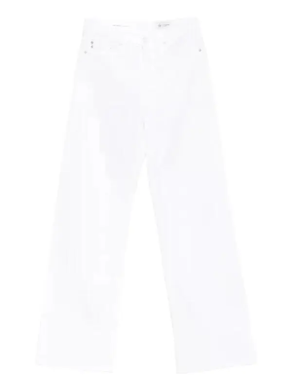 Ag Five-pocket Wide-leg Jeans - White