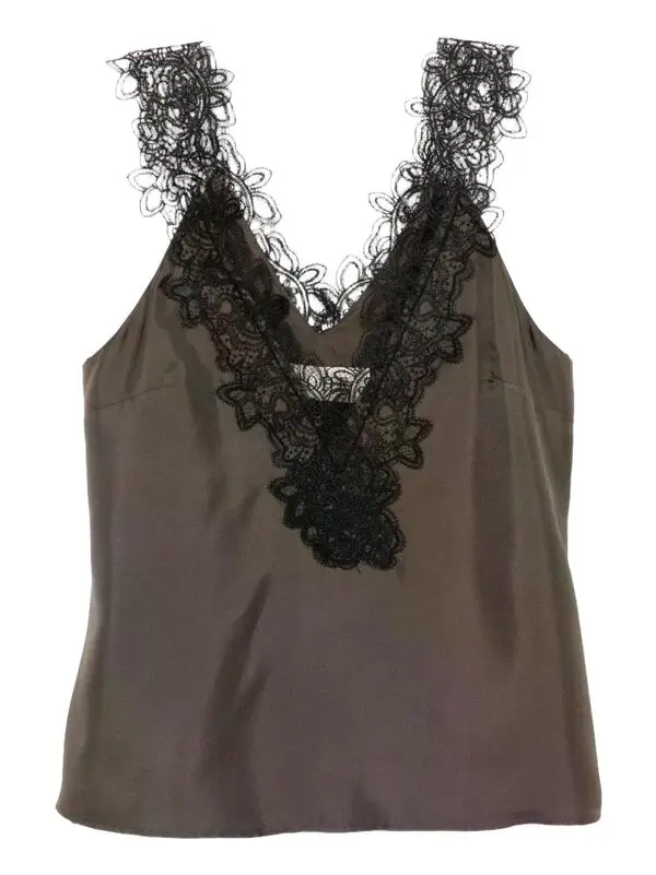 RÓHE Lace-embroidered Vest - Brown