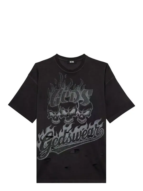Gcds Skull-print T-shirt - Black