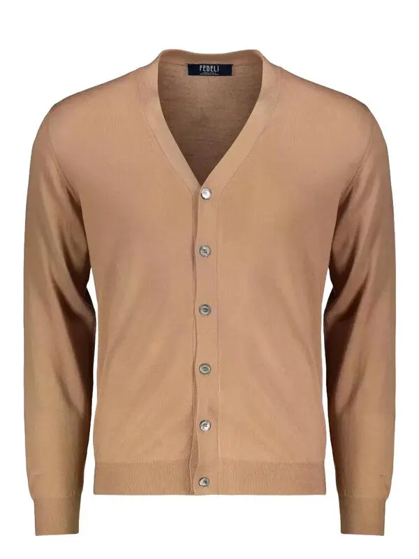 Fedeli V-neck Cardigan - Neutrals