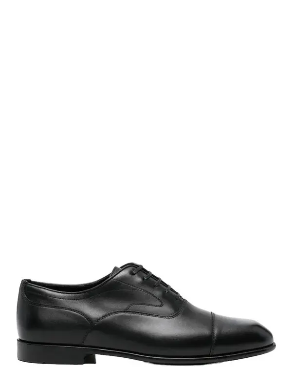 FERRAGAMO Leather Oxford Shoes - Black