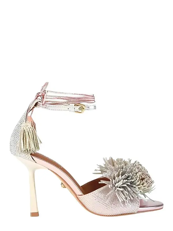 Kurt Geiger Ankle-tie Pompom Sandals - Pink