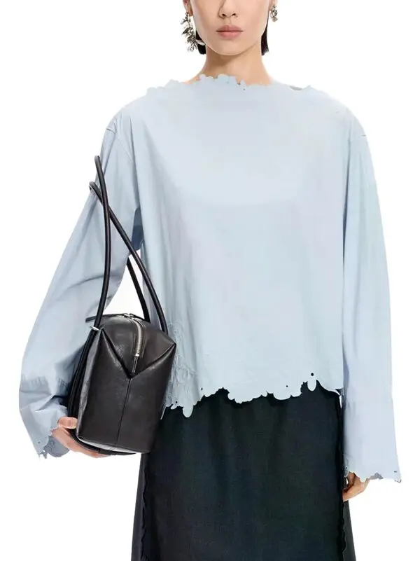 JNBY Floral-embroidered Blouse - Blue
